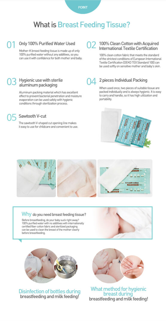 Mother K Breastfeeding Tissues (40pcs) 哺乳专用湿巾 (40片)